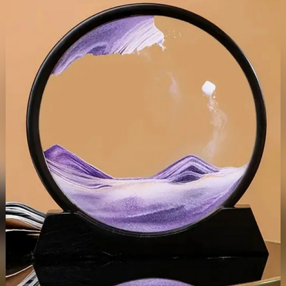 Accents | 3d Moving Sand Art Desk Display With Rotating Stand Calming ...